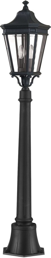 Loops Outdoor IP44 2 Bulb Short Mini Lamp Post Pillar Black LED E14 60W ...