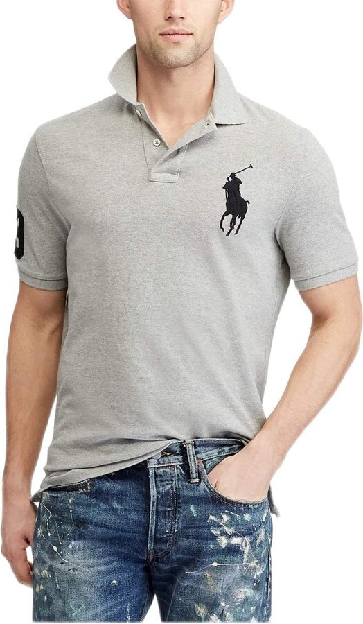 Polo Ralph Lauren Mens Custom Fit Big Pony Mesh Polo Shirt (X-Large - ShopStyle