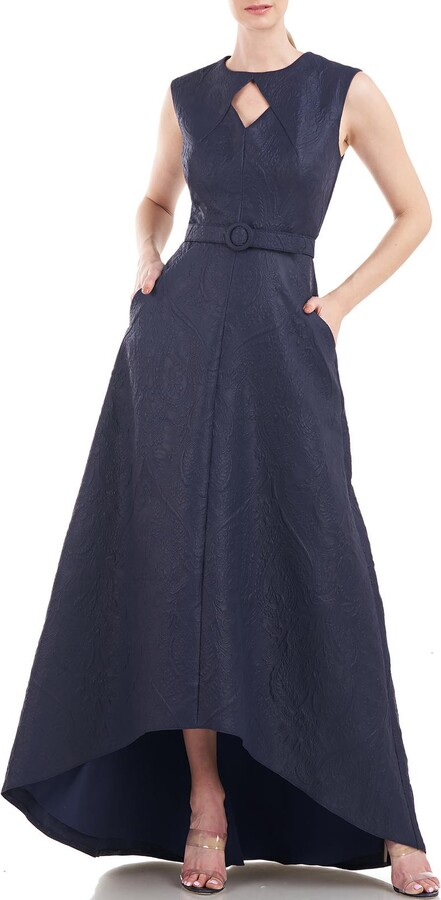 Kay Unger New York Womens Hi-Low Cut-Out Evening Dress - ShopStyle