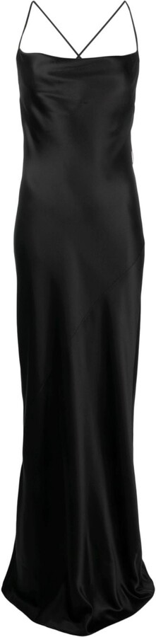 Saint Laurent Silk-Satin Gown - ShopStyle Evening Dresses