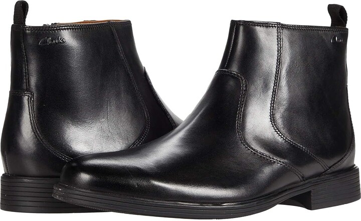 Clarks Whiddon Zip (Waterproof Black Leather) Men's Shoes - ShopStyle Boots