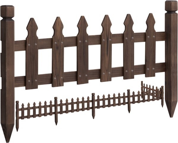 Yaheetech Rustic Wood Garden Fence Wood Picket Fence, Wood - ShopStyle