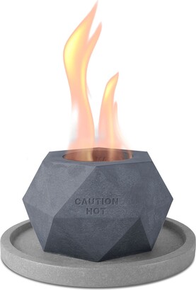 Kante Diamond Portable Concrete Rubbing Alcohol Tabletop Fire Pit with ...