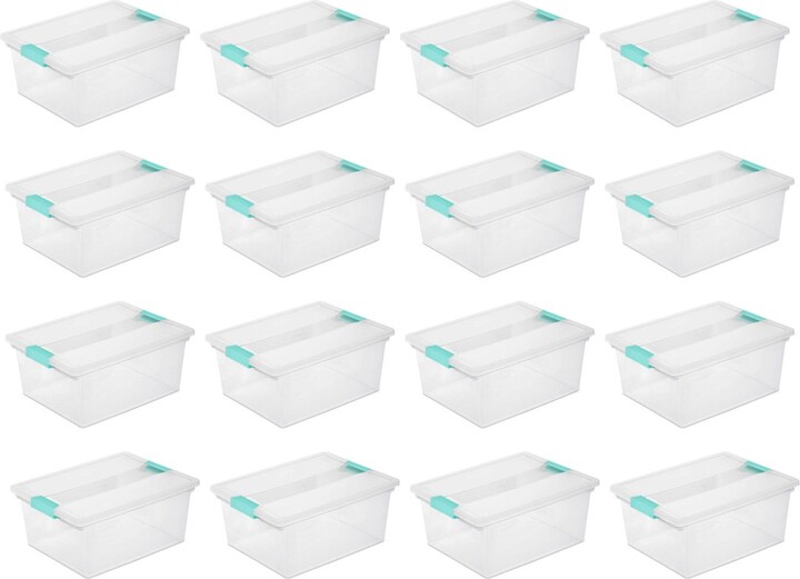 Sterilite Deep Clear Plastic Stackable Storage Container Bin Box Tote ...