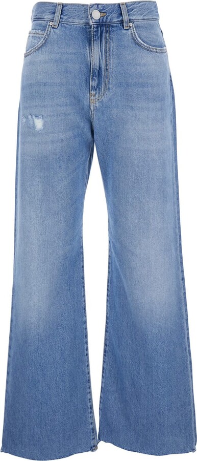 Pinko Wanda Wide Leg Denim Soft - ShopStyle Flare Jeans