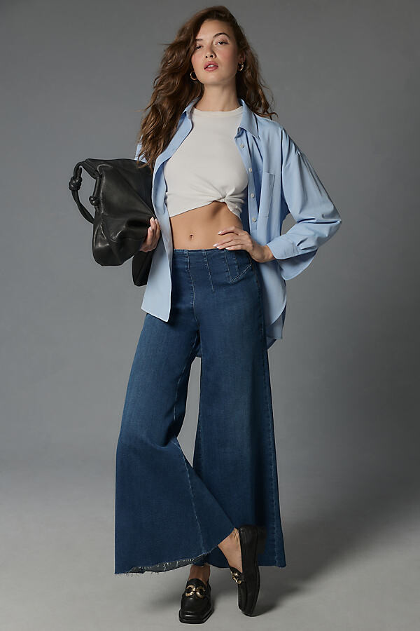 Pilcro A-Line Trapeze High-Rise Wide-Leg Jeans - ShopStyle