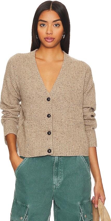 Autumn Cashmere Boxy Cuffed V-Neck Cardigan - ShopStyle