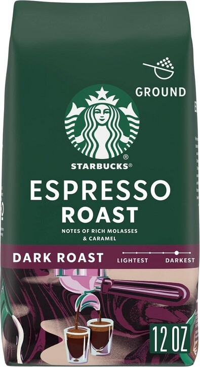 Starbucks Dark Roast Ground Coffee — Espresso Roast — 100% Arabica — 1 ...