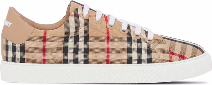 Burberry Vintage Check Lace-Up Sneakers - ShopStyle