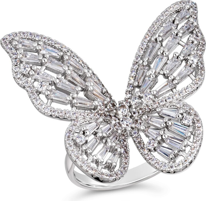 Anna Zuckerman - Mariposa Modern Sculpture Ring In White - ShopStyle