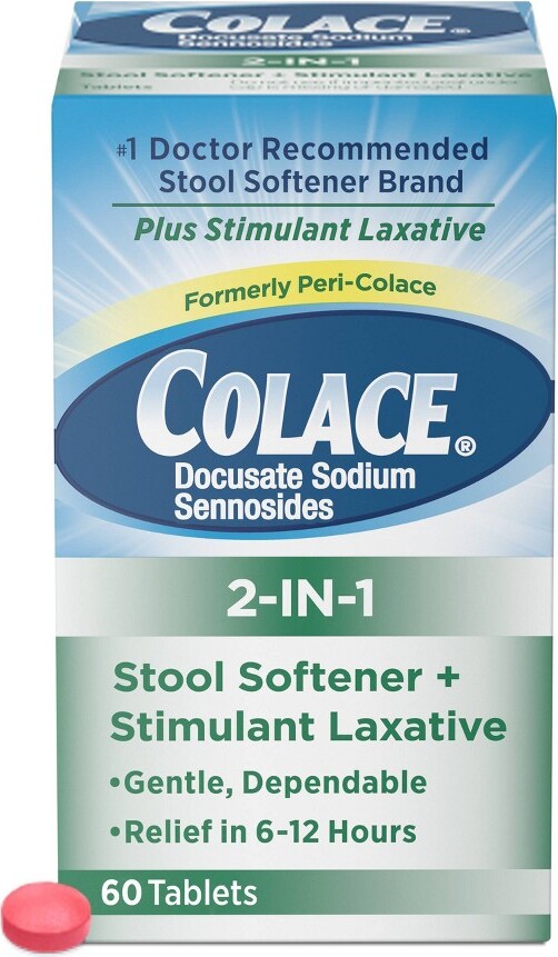 Colace 2-IN-1 Stool Softener + Stimulant Laxative - 60ct - ShopStyle ...