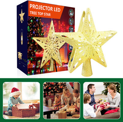 The Holiday Aisle Jaramie Christmas Tree Topper Lighted with 6 ...