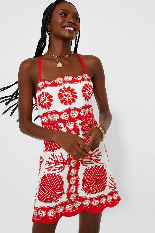 Farm Rio Ainika Shell White Mini Dress - ShopStyle