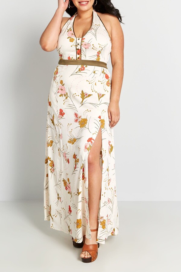 ModCloth Halter Neck Maxi Dress - ShopStyle
