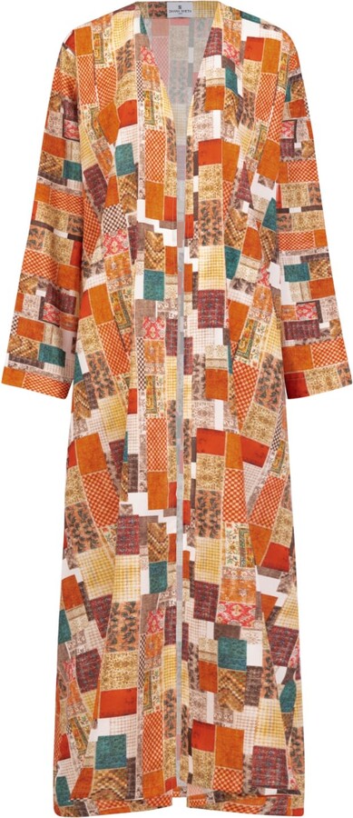 DHARA SHETH DUBAI Women's Pearl Of Desert Multicolor Print Kimono ...