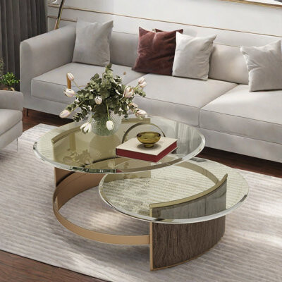 Glasflength Transparent Glass Dining Table Top, Round Glass Table Top ...