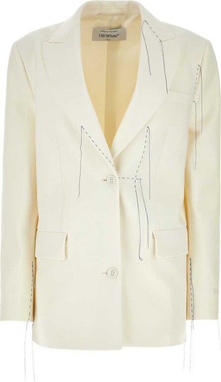 Off-White Stitching Detailed Single-Breasted Blazer - ShopStyle