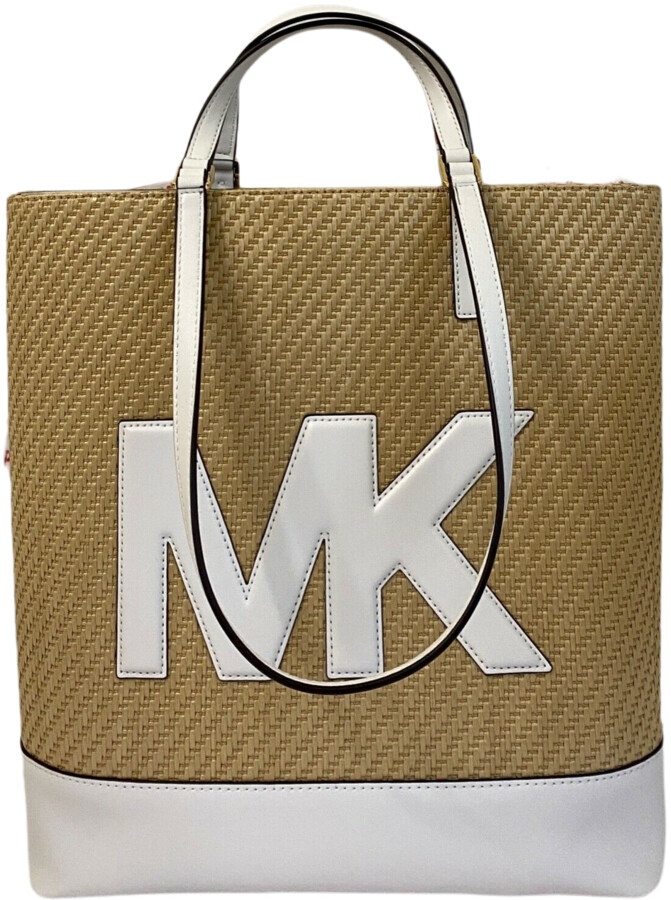 Michael Kors Straw Python Capsule Kelli Doule North South Tote - ShopStyle