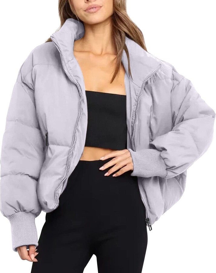 MODSGUE Winter Jacket Women's Winter Warm Quilted Jackets Long Sleeve ...