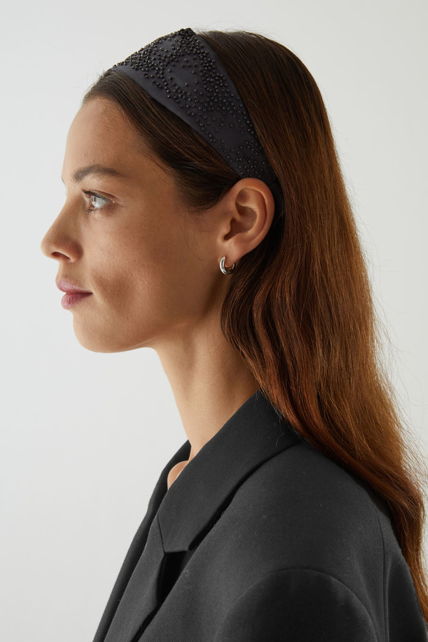 Cos Beaded Silk Headband - ShopStyle Hair Accessories
