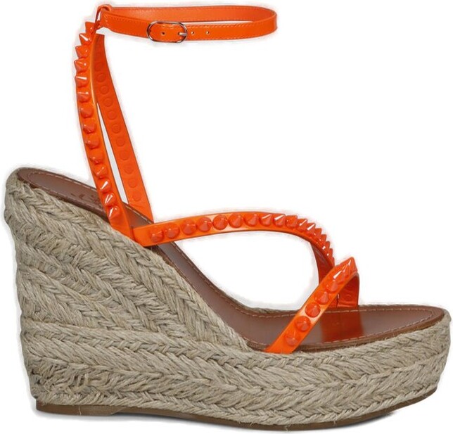 Christian Louboutin Studded Wedge Sandals - ShopStyle