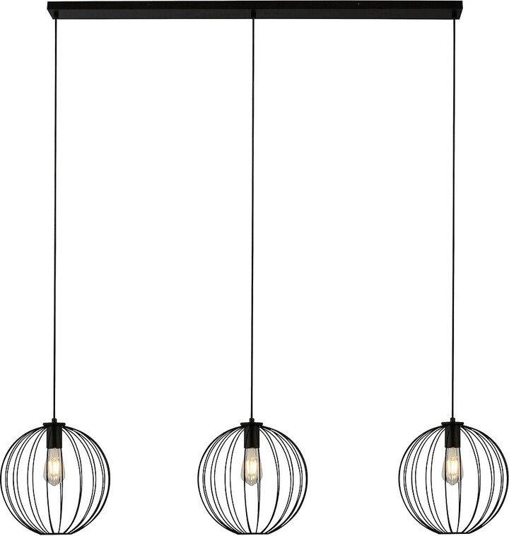 So'home Black Wire 3 Drop Circular Cages Bar Pendant Light - ShopStyle