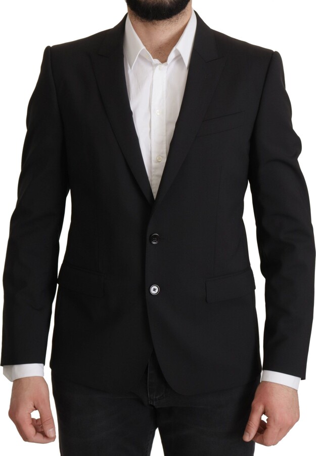 Dolce & Gabbana Black Single Breasted Jacket MARTINI Men's Blazer ...