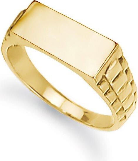 Jewelco London 9ct Gold Engravable Presidential Initial Blank Plate ...