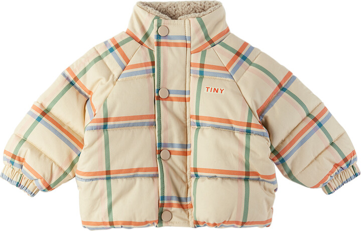 TINYCOTTONS Baby Off-White Check Puffer Jacket - ShopStyle Boys' Outerwear