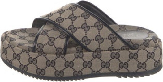 Gucci GG Canvas Canvas Slides - ShopStyle