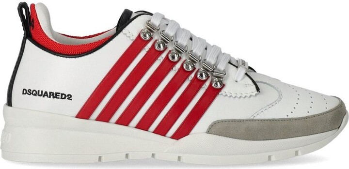 DSQUARED2 Legendary White Red Sneaker - ShopStyle
