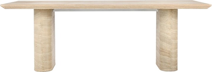 Classic Home Aiden 87In Stripped Stone Outdoor Dining Table - ShopStyle