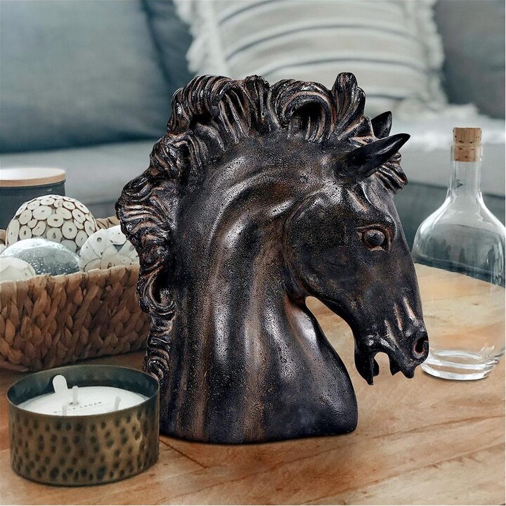 Design Toscano Magnificent Stallion Equestrian Horse Head Bust Statue ...