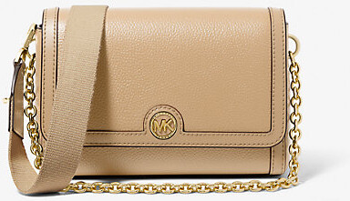 Michael Kors Freya Small Convertible Pebbled Leather Crossbody Bag ...