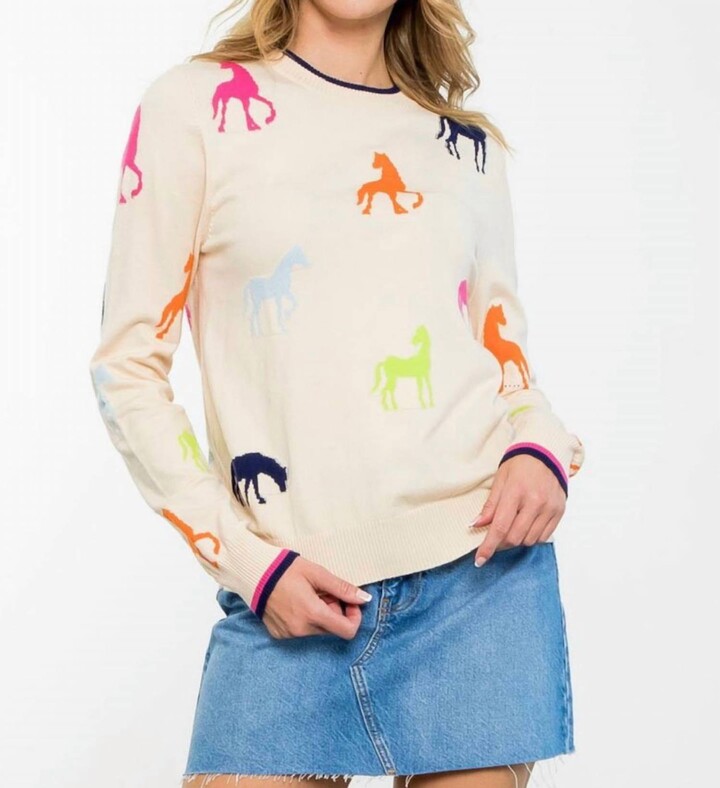 Thml Hold Your Horses Sweater In Cream - ShopStyle