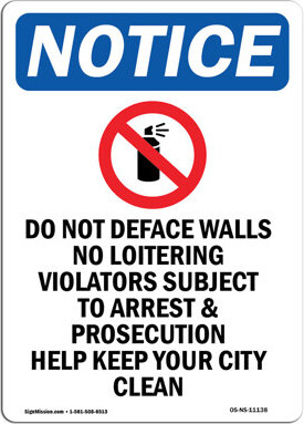 SignMission Do Not Deface Walls Sign with Symbol - ShopStyle Home Office