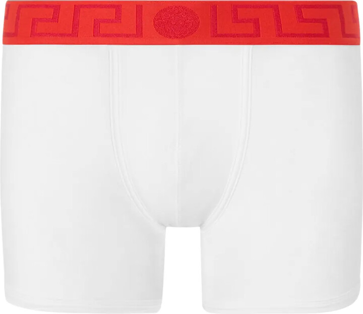 Versace Greca Border long boxers - ShopStyle