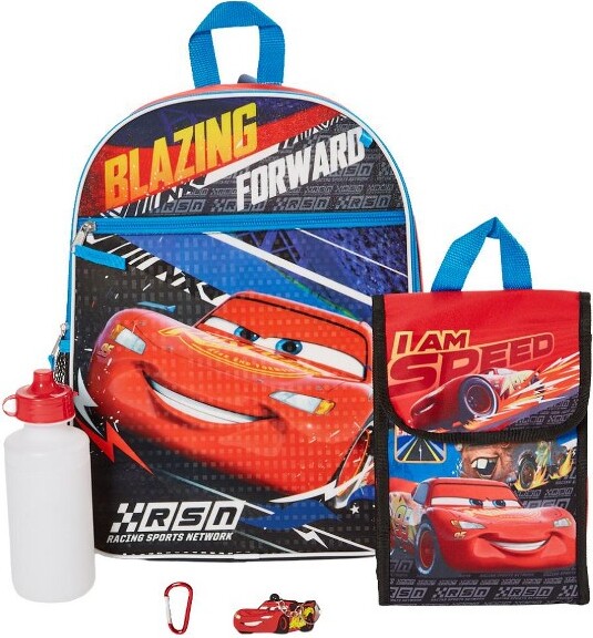 Disney Pixar Cars Backpack Set for Kids, 16 inch Lightning McQueen ...