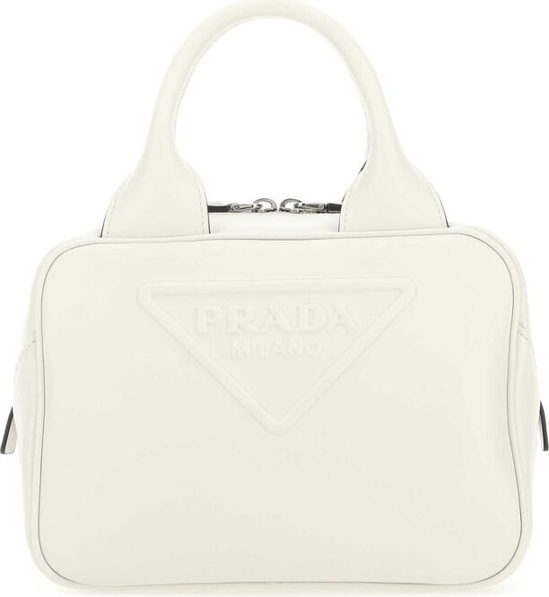 Prada Logo-Embossed Top Handle Bag - ShopStyle