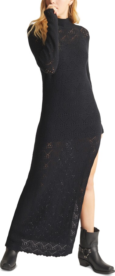 Frye Women's Mock-Neck Pointelle-Stitch Maxi Dress - ShopStyle