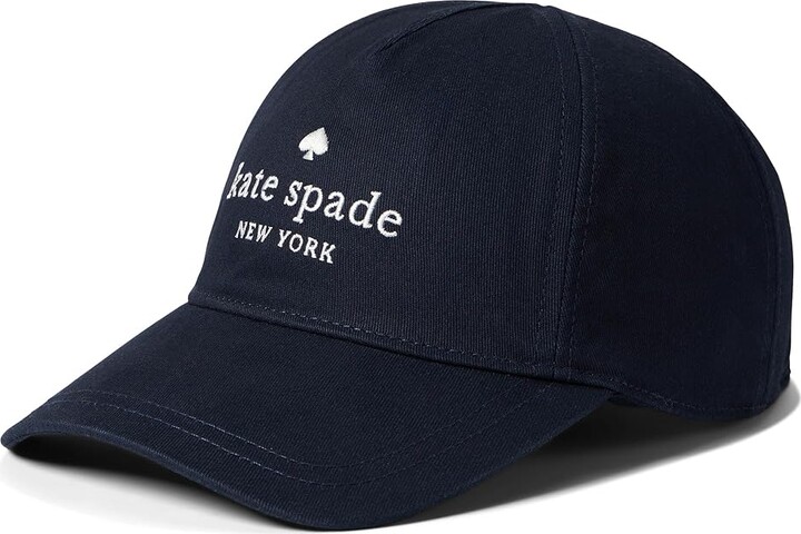 Kate Spade Stacked Logo Baseball Cap (Blazer Blue) Caps - ShopStyle Hats