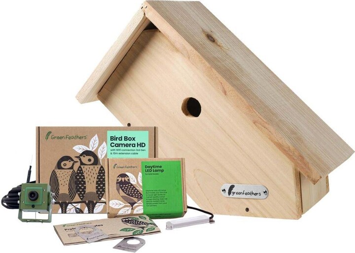 Green Feathers WiFi Side View Bird Box Camera Complete Pack - ShopStyle