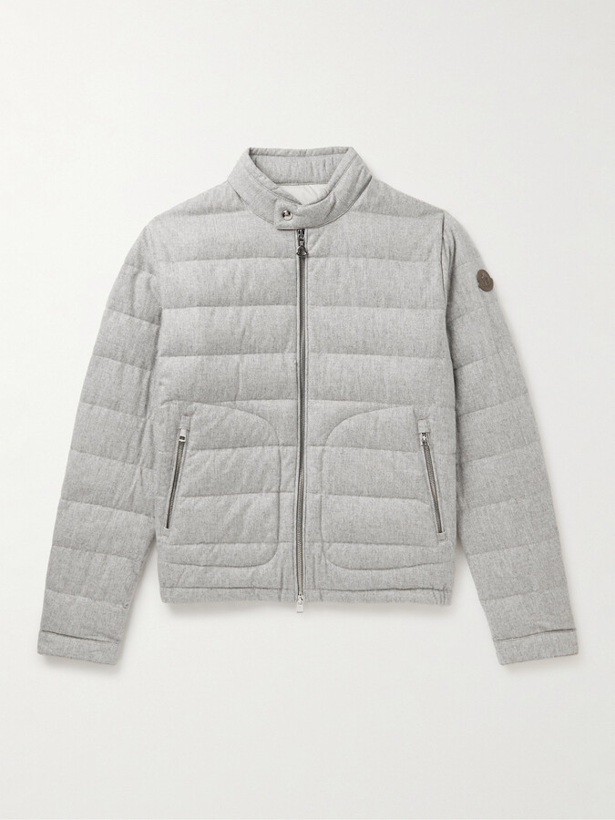Moncler Acorus Logo-Appliquéd Quilted Flannel Down Jacket - ShopStyle