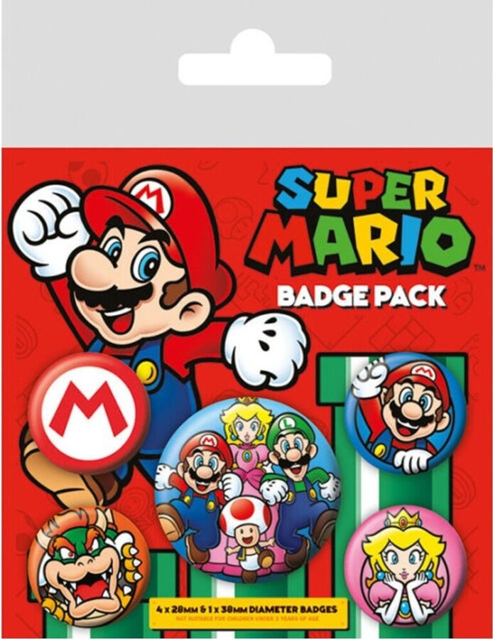 Super Mario Badge Set (Pack of 5) - ShopStyle Dinnerware
