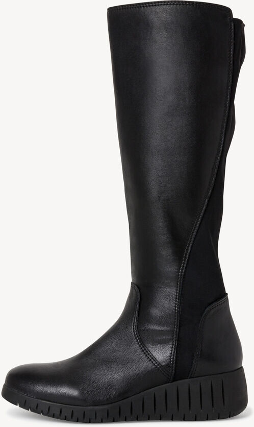 Marco Tozzi tall leather boot, black - ShopStyle
