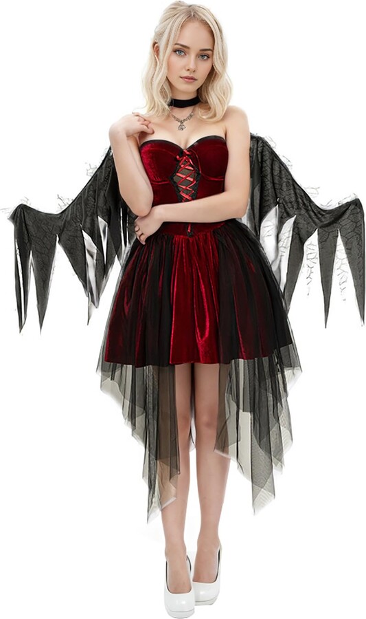 Ninedayx Halloween Costumes Women Medieval Fancy Dress Angel Devil ...