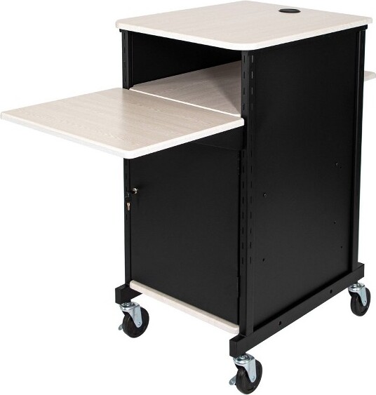 Hampden Furnishings Jumbo Presentation Lecture Podium Cart Ivory ...