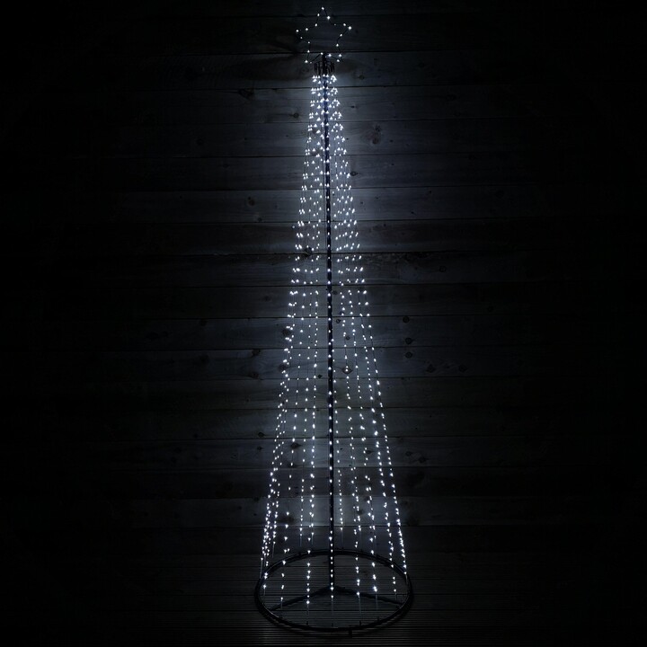 Samuel Alexander 2.5m Outdoor Maypole Christmas Tree with 884 Ice White ...