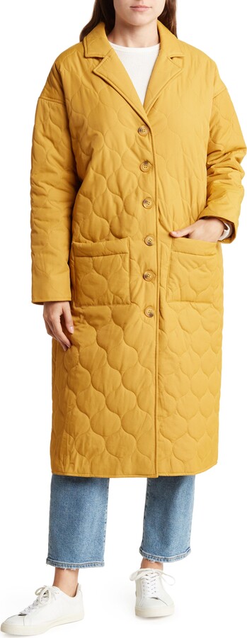 Maisie Quilted Longline Puffer Jacket - ShopStyle