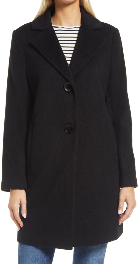 Sam Edelman Notch Collar Wool Blend Jacket - ShopStyle